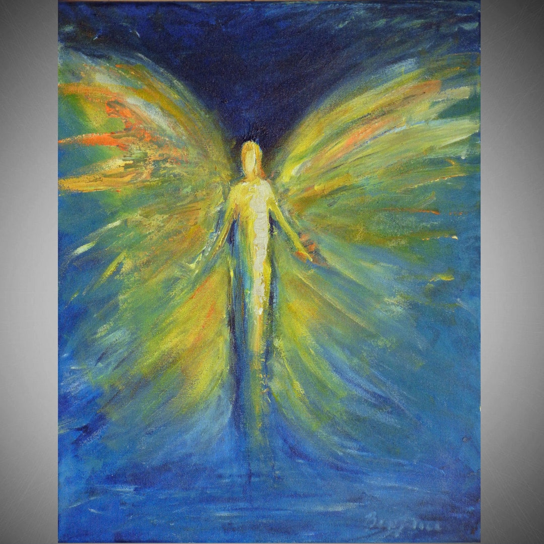 Angel Art Original Abstract Painting Glorified Grace ANGEL 20x16 ...