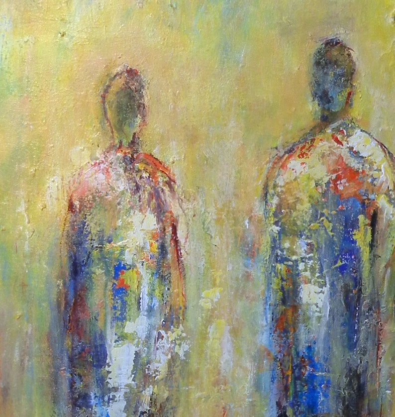 ABSTRACT Original Painting Trinity Expressionism Realism Decor HUGE Art ...