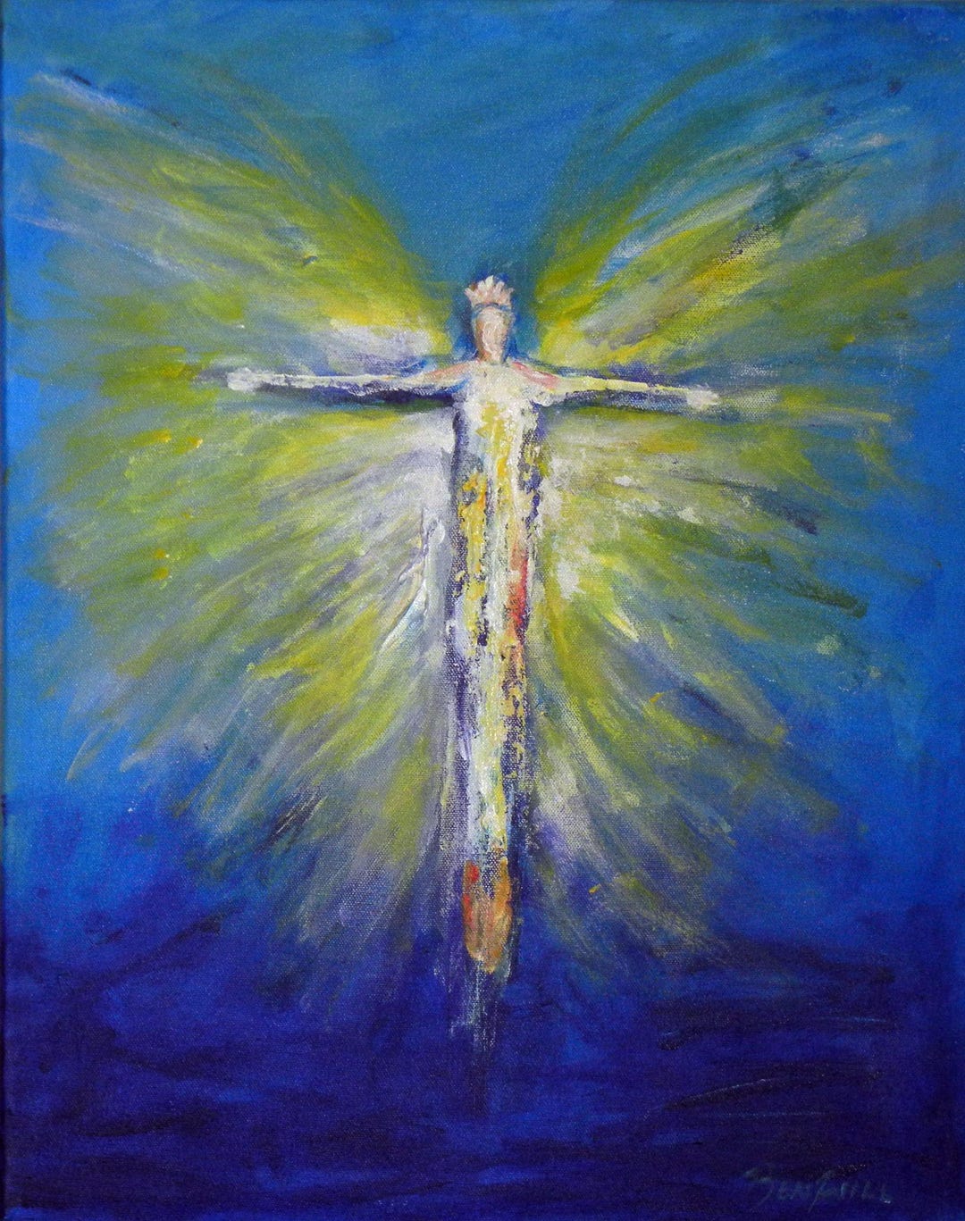 Angel Art Original Abstract Painting Holy Redeemer ANGEL VA2403 20x16 ...