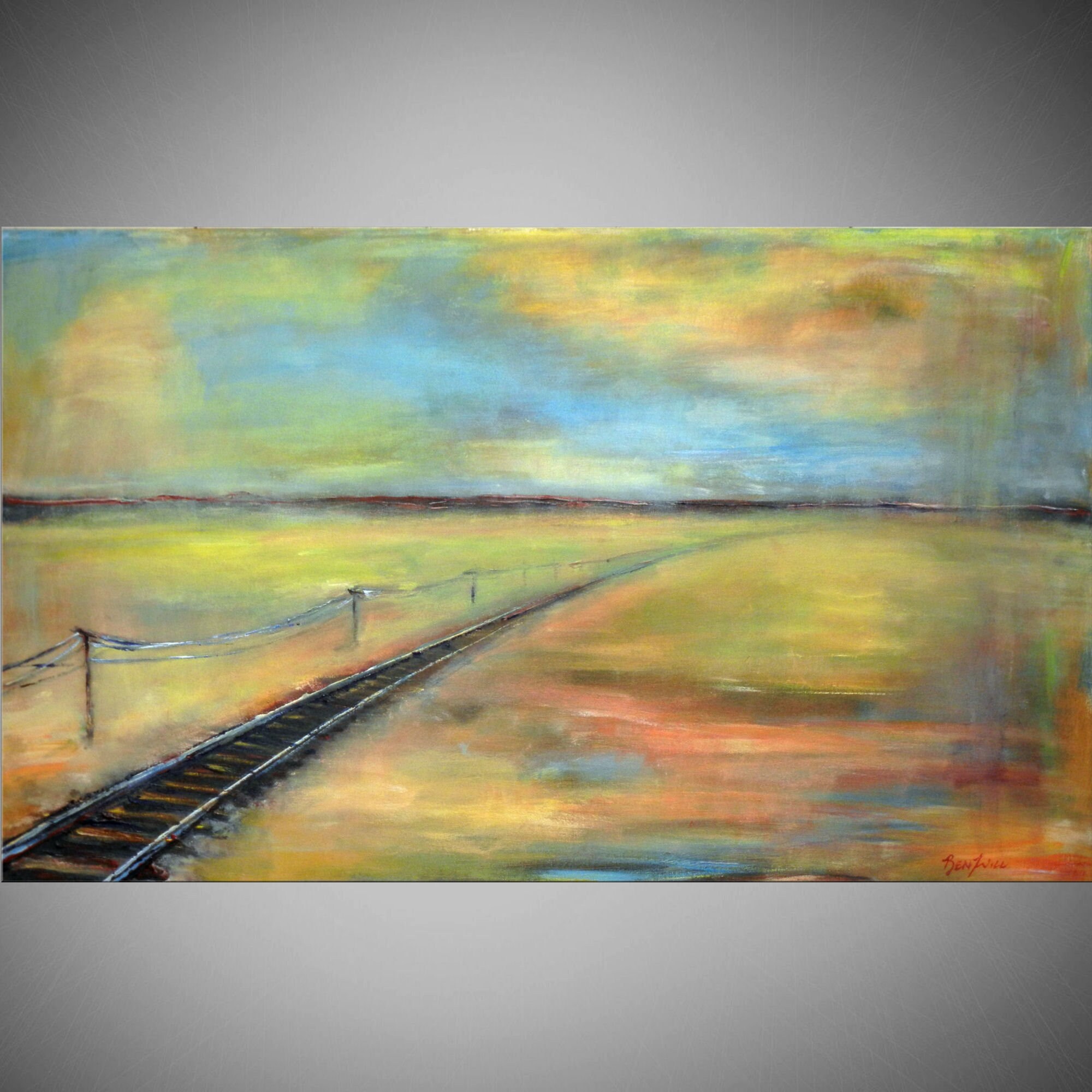 Abstract Train Painting