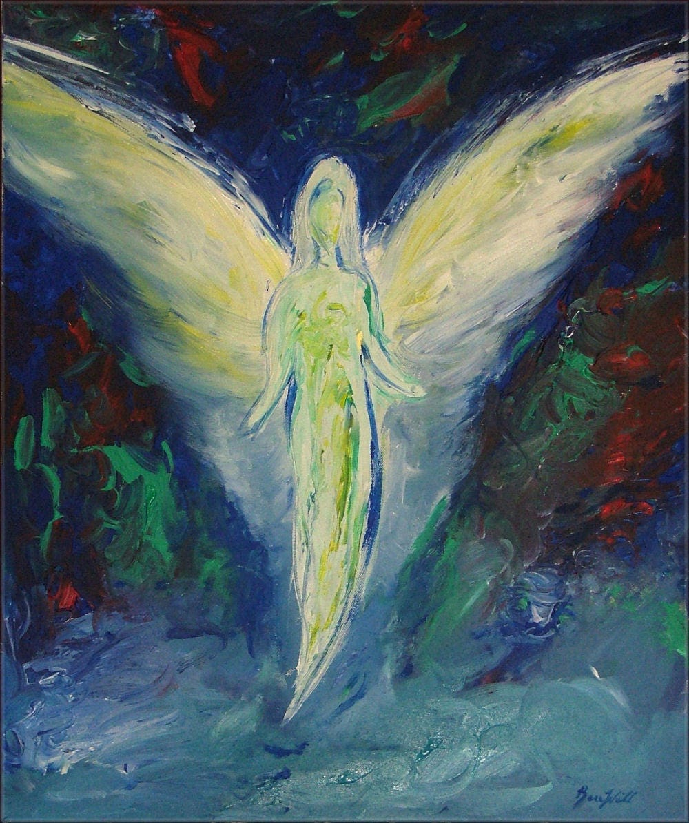 Angel Compassion's Arrival Vision of Angels Print of an Original ...