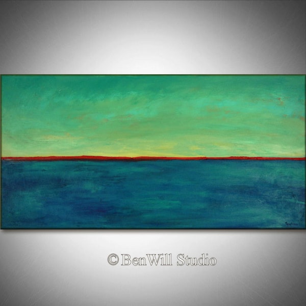 Turquoise Painting - Etsy