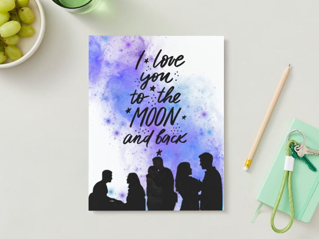 Printable Chenford Poster I Love You to the Moon & Back - Etsy