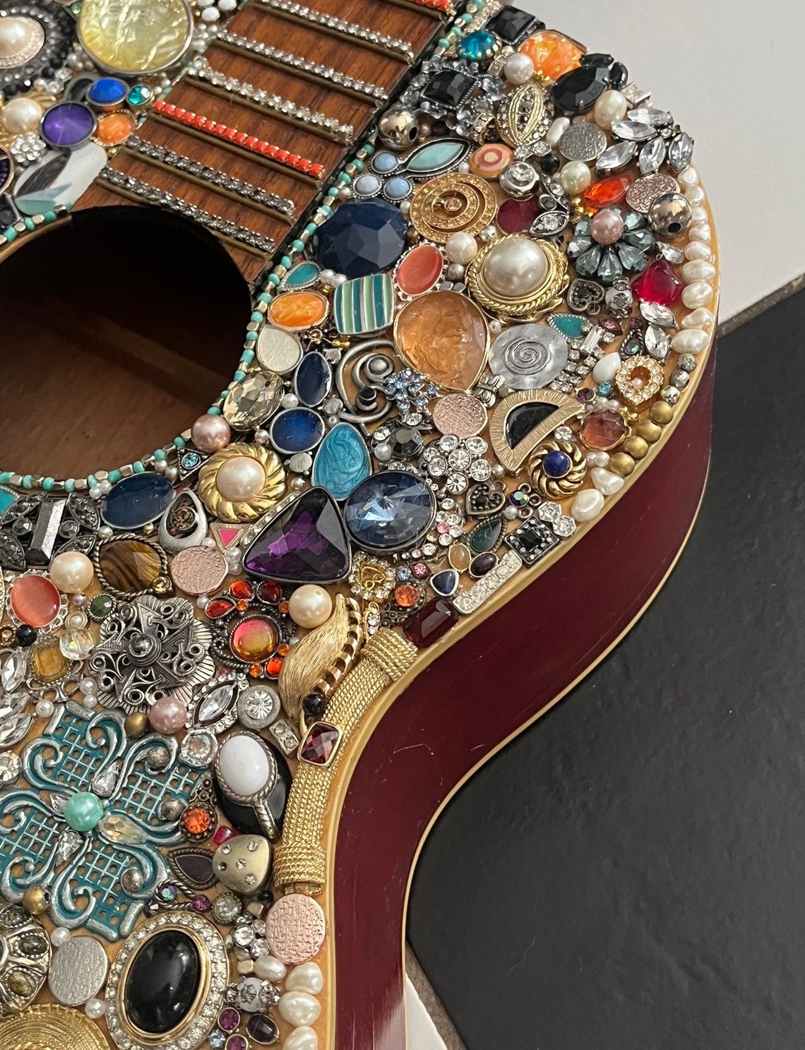 Gorgeous Jewel Encrusted Guitar - Etsy