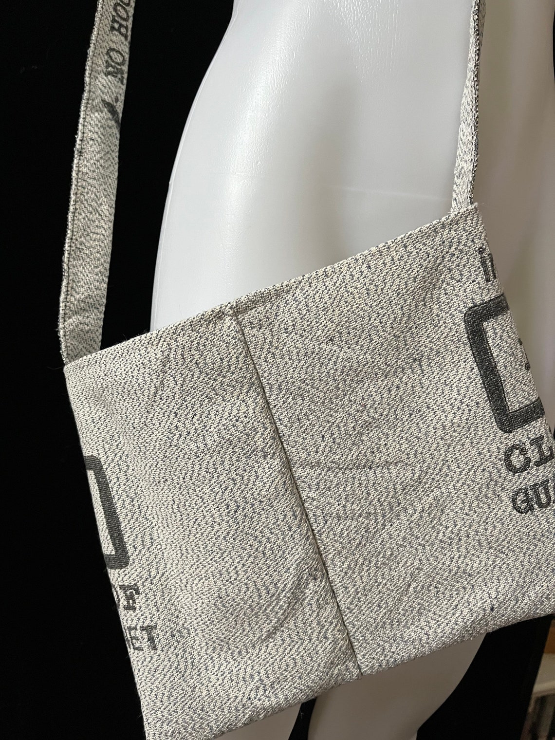 Upcycled Coffee Bean Sack Crossbody Bag-denim, NOT Burlap! - Etsy