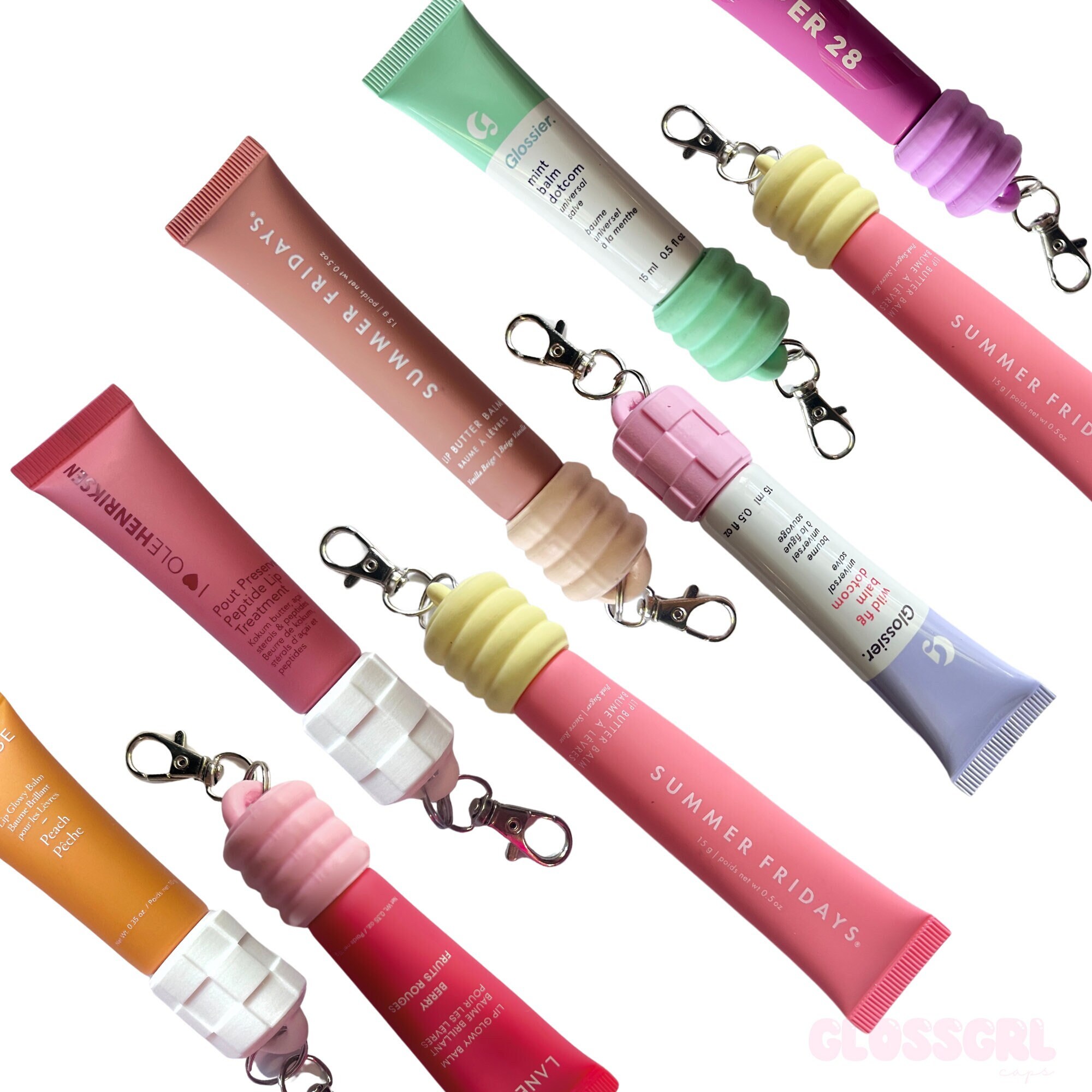 GLOSSGRL Keychain Cap for Lipgloss and Balm Bubble Cap Chap Cap Chap ...