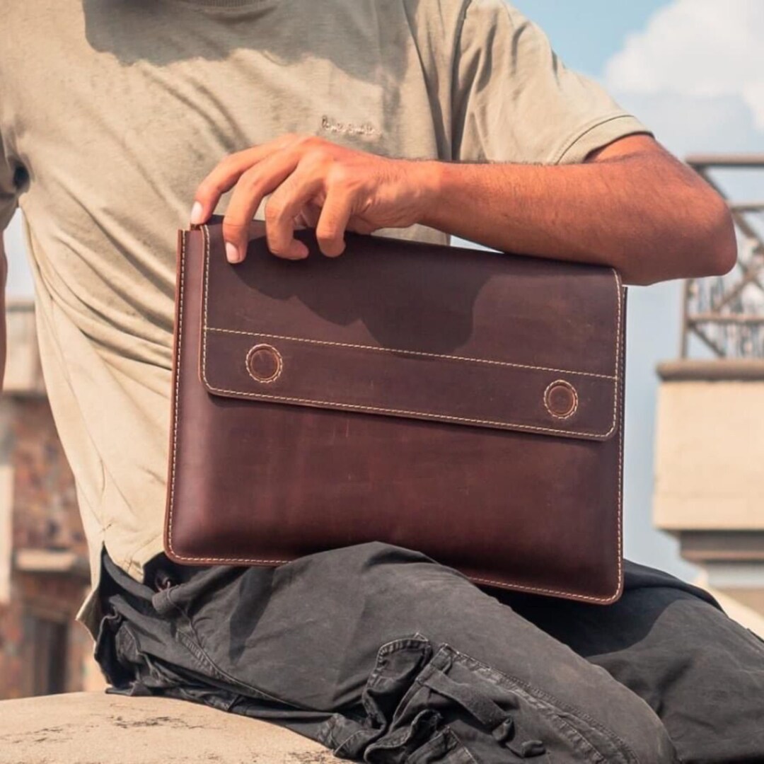 Genuine Leather MacBook Case Air M2 Case, Laptop Sleeve, MacBook Pro 13 ...