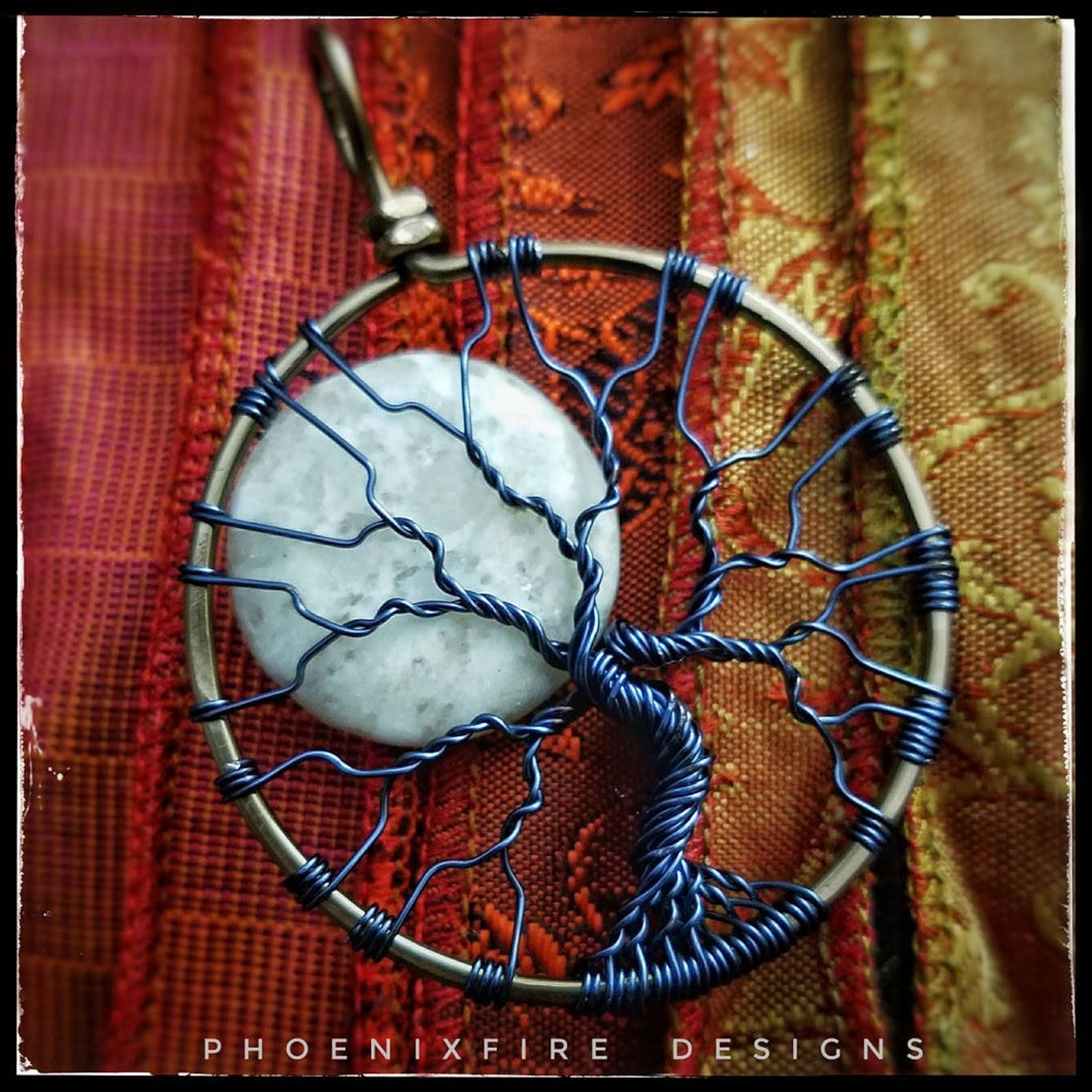 CUSTOM Tree of Life Pendant Full Moon YOUR CHOICE Made to Order Tree of ...