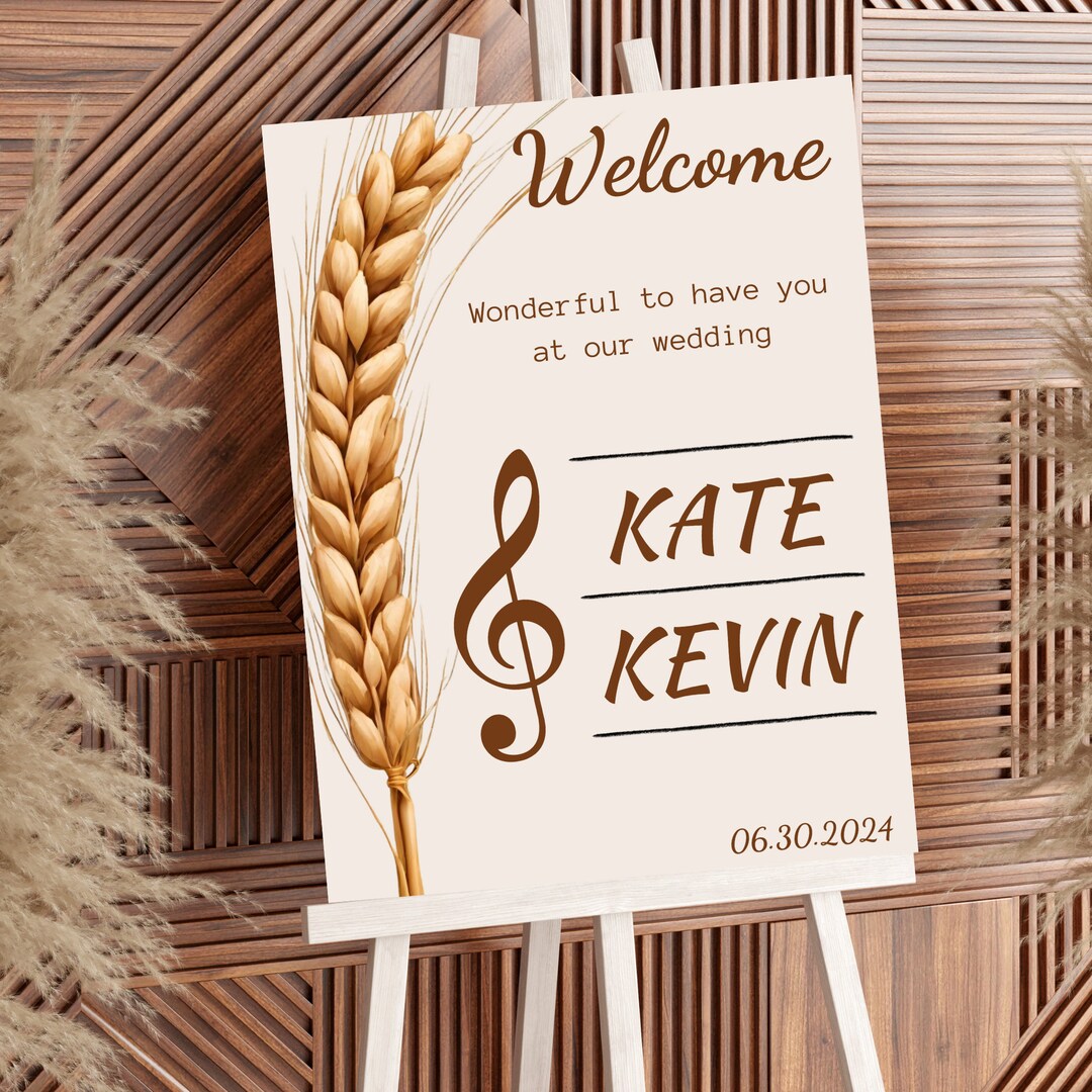 Welcome Wedding Sign, Boho Wedding Sign, Welcome Sign, Editable Welcome ...