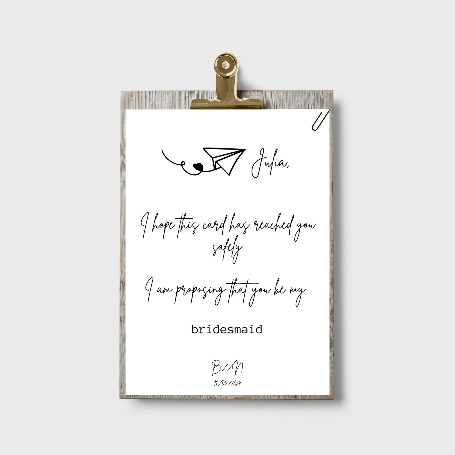 Bridesmaid Proposal Card Template Canva,best Friend Bridesmaid,be My ...