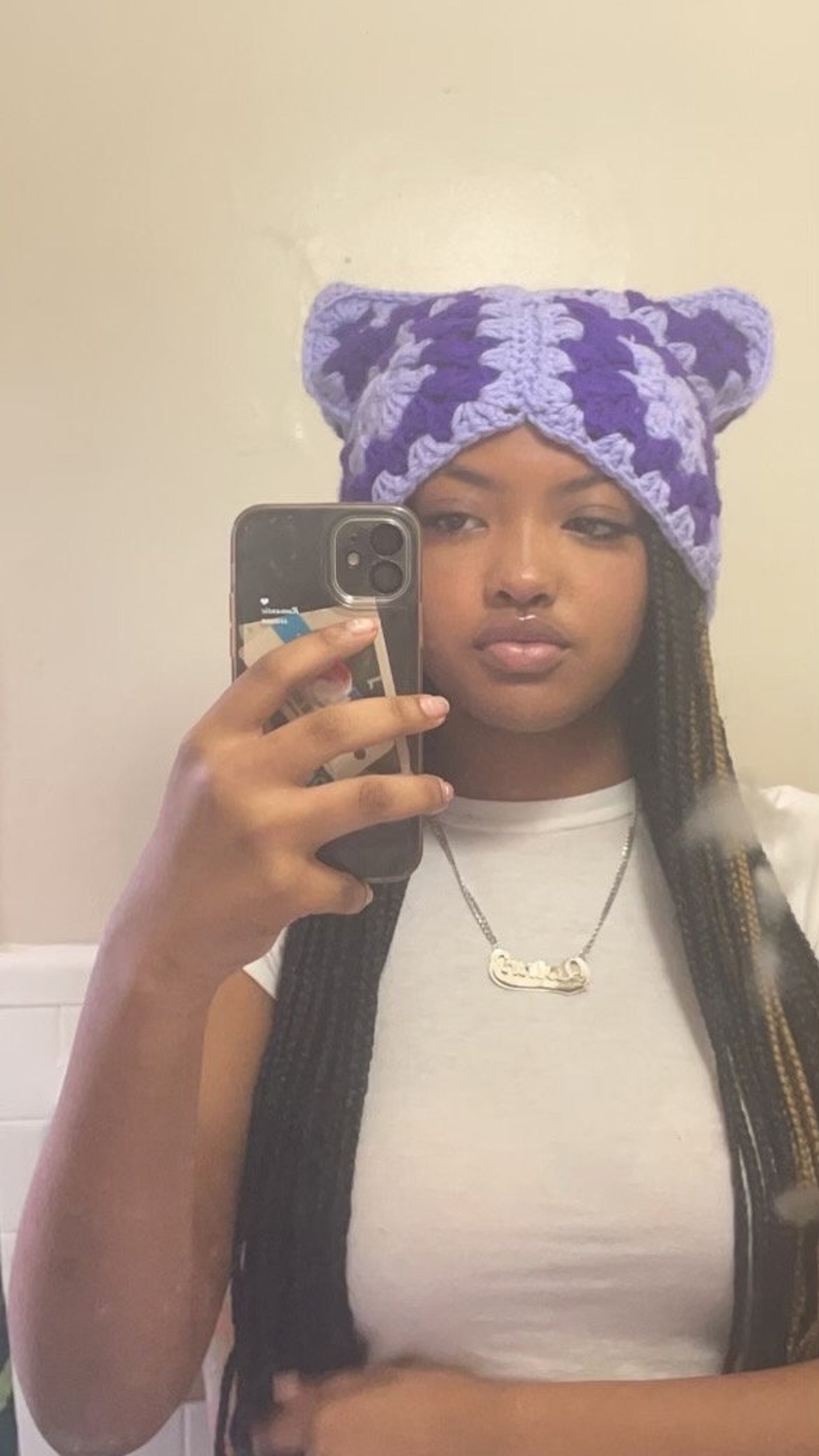 Periwinkle Crochet Hat - Etsy