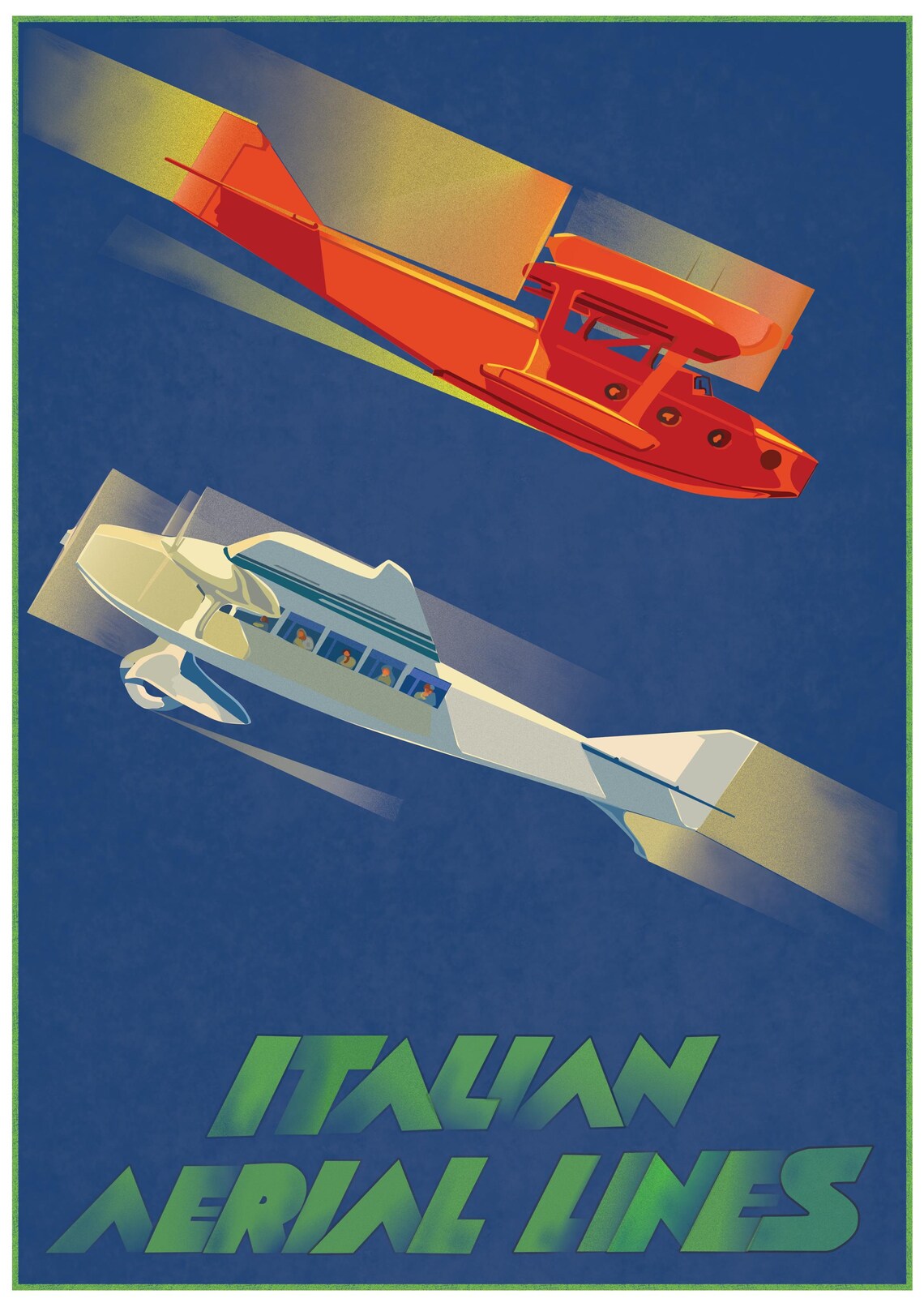 Vintage Aeroplane Poster - Etsy