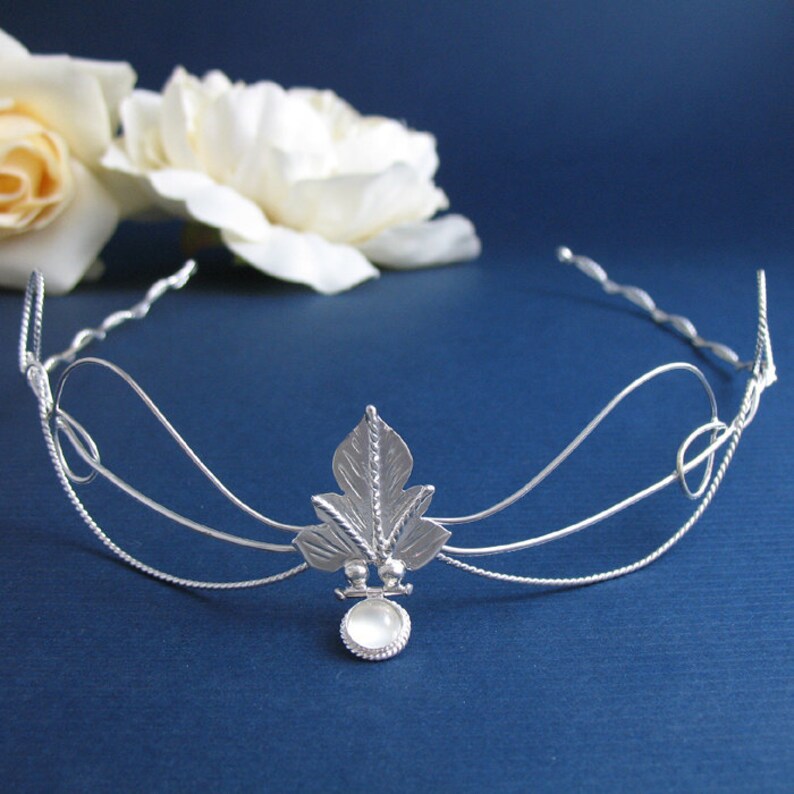 Woodland Leaves Amethyst Tiara Leaf Circlets Leaf Bridal - Etsy