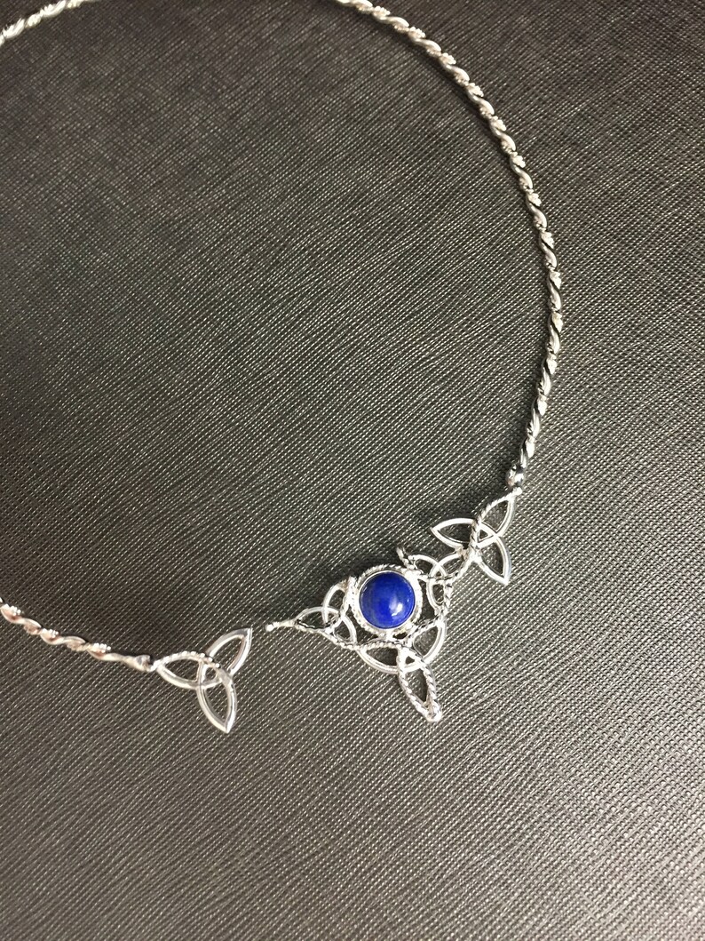Celtic Neck Ring, Irish Torc Jewelry, Moonstone Amethyst Garnet Neck ...