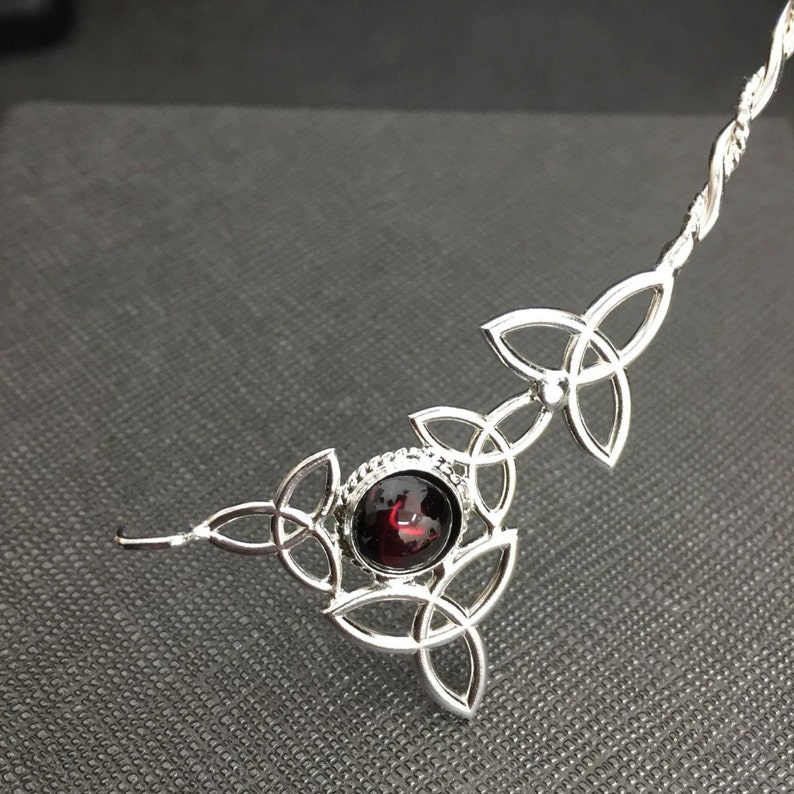 Celtic Neck Ring, Irish Torc Jewelry, Moonstone Amethyst Garnet Neck ...