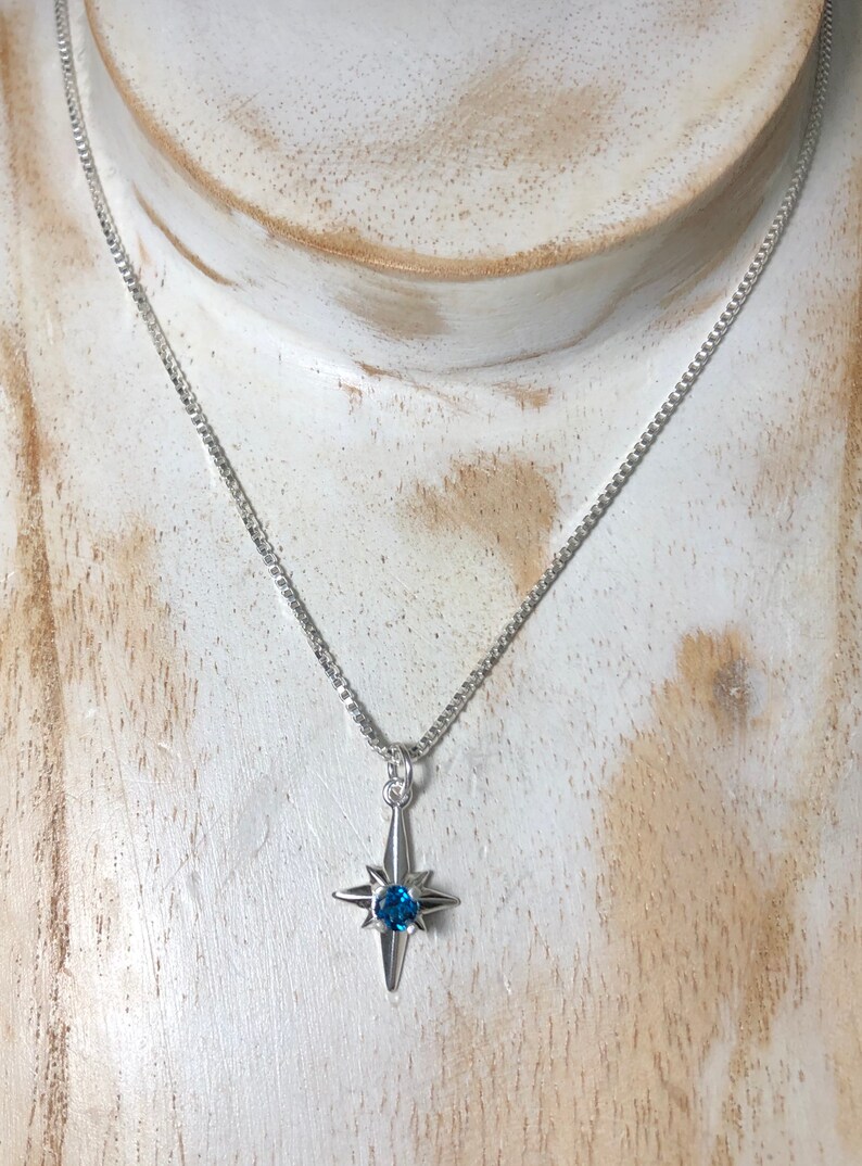 Star Topaz Necklace in Sterling Silver Star Necklace Gifts - Etsy