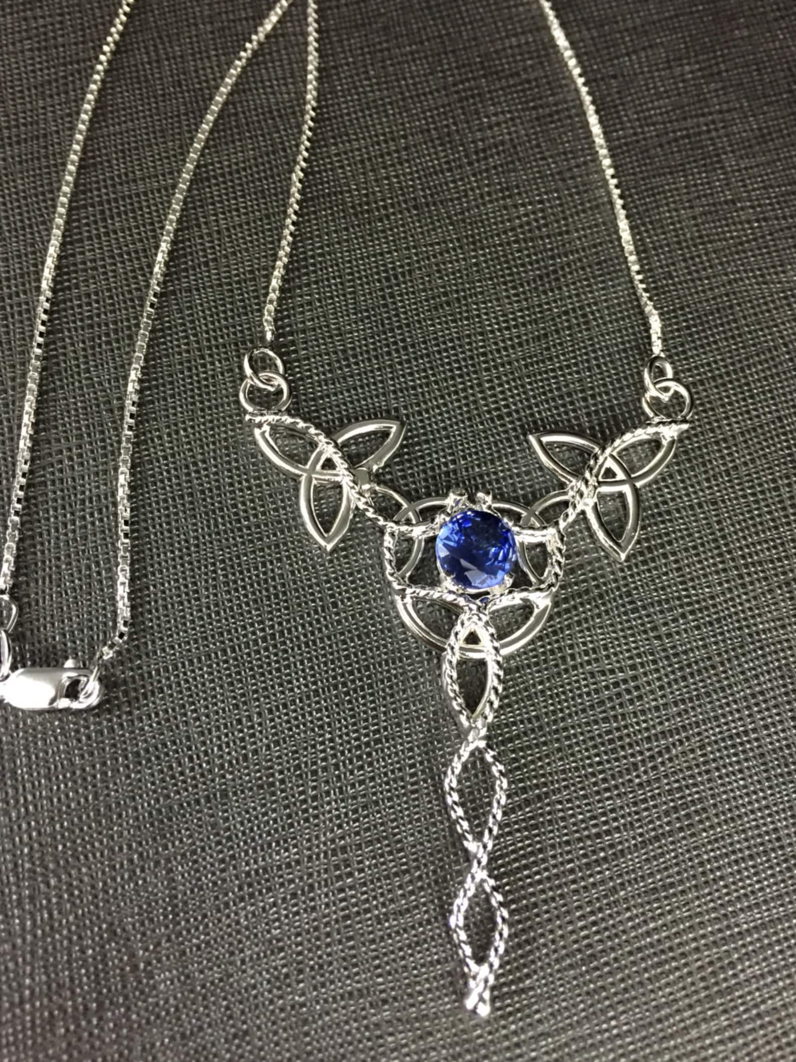 Celtic Gemstone Wedding Circlet and Necklace Set Irish - Etsy