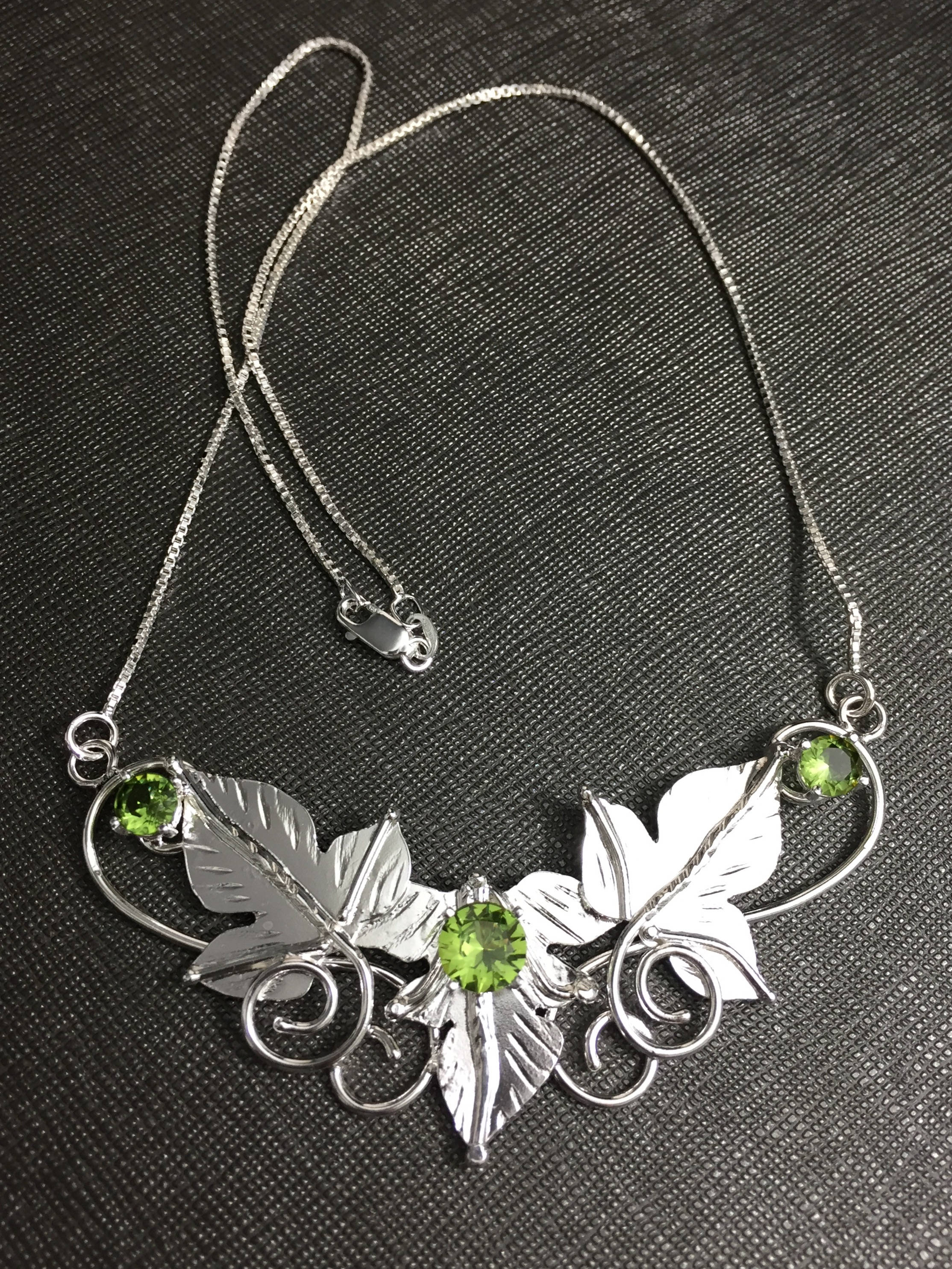 Woodland Leaf Sterling Silver Necklace, Faery Renaissance Woodland Leaf Sterling Silver Necklace, Faery Renaissance
