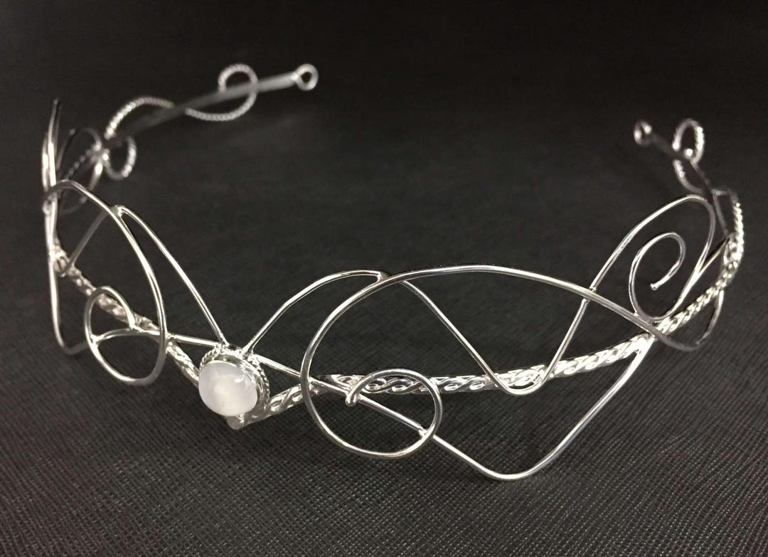 Bohemian Art Nouveau Moonstone Tiara in Sterling Silver - Etsy