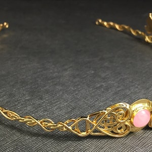 Celtic Knot Woodland Leaf Wedding Tiara, Irish Bridal Crown 24K Gold ...
