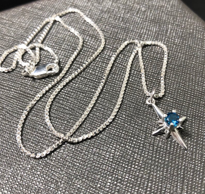 Star Topaz Necklace in Sterling Silver Star Necklace Gifts - Etsy