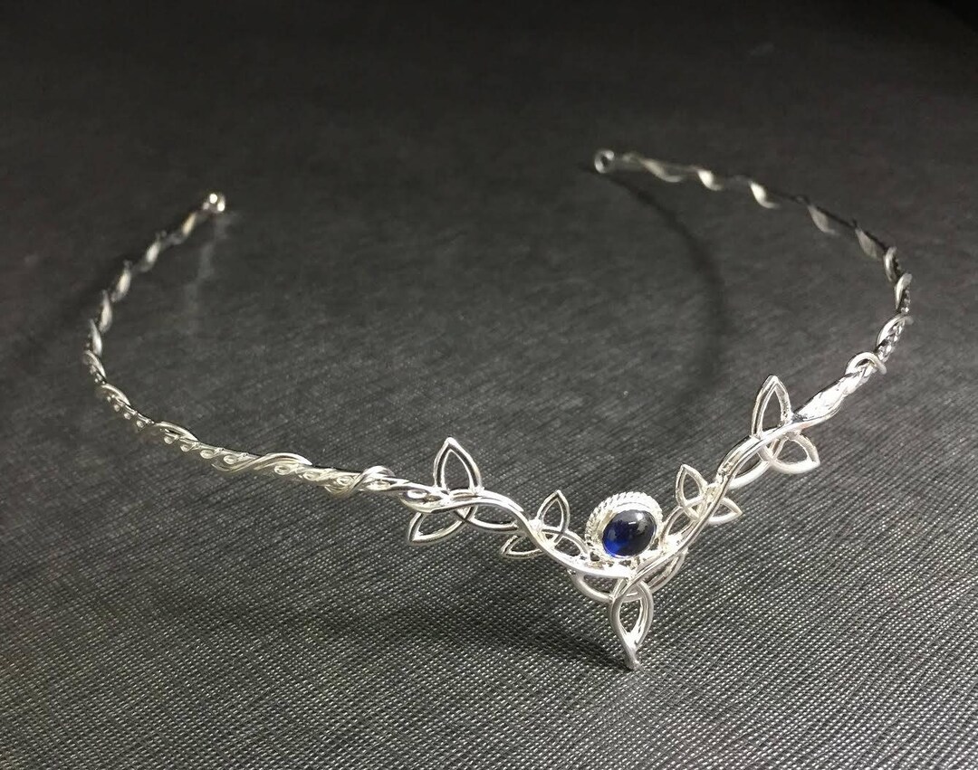 Amethyst Sapphire Moonstone Celtic Circlet in Sterling Silver, Irish Tiaras, Celtic Diadems ...