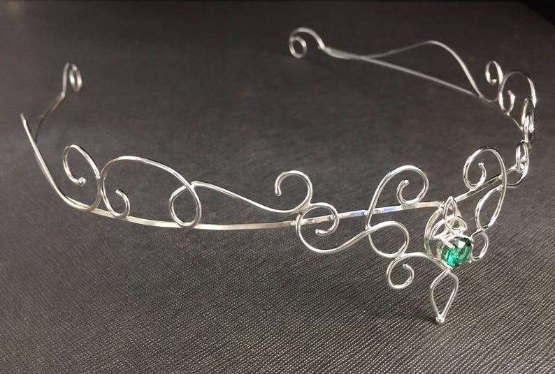 Princess Fantasy Gemstone Tiara in Sterling Silver Wedding - Etsy