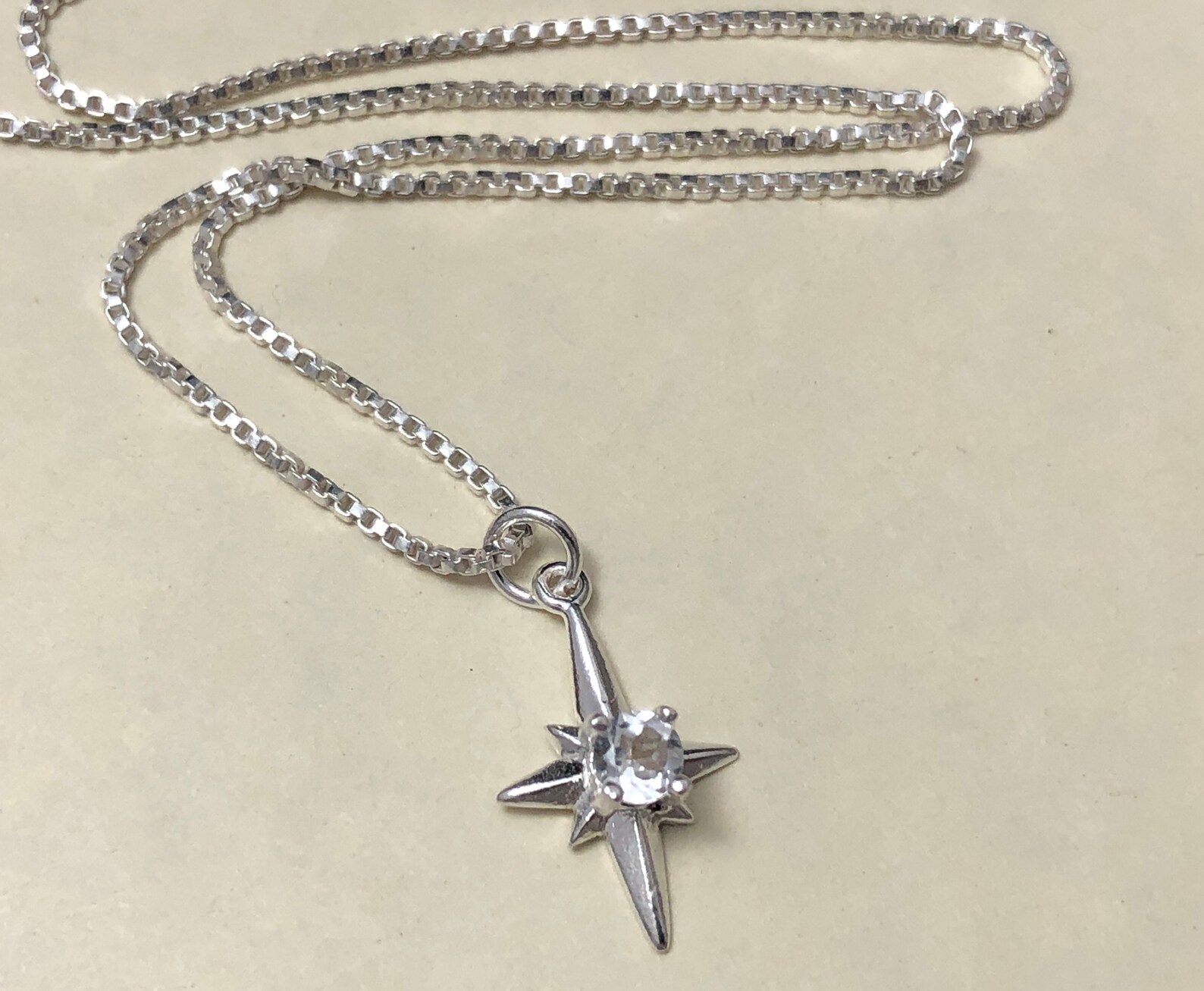 Star Topaz Necklace in Sterling Silver Star Necklace Gifts | Etsy