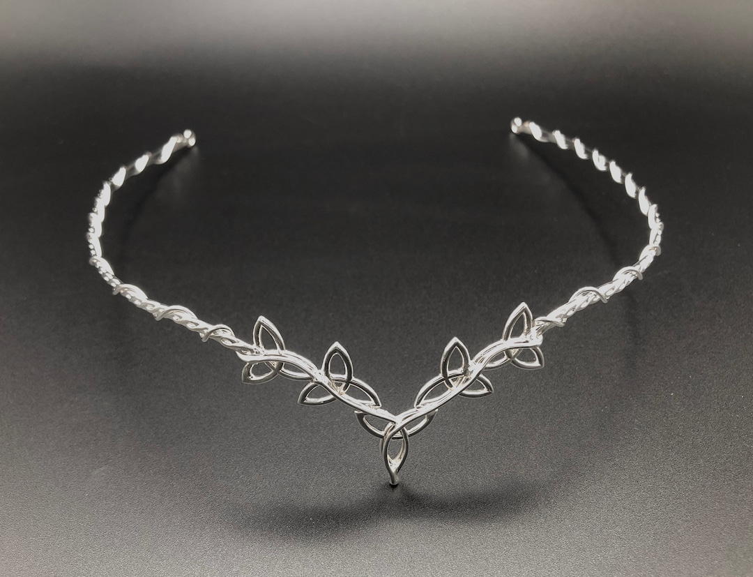Celtic Trinity Knot Wedding Tiara in Sterling Silver, Artisan Irish ...
