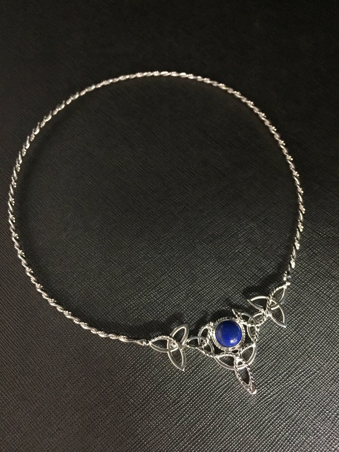 Celtic Neck Ring, Irish Torc Jewelry, Moonstone Amethyst Garnet Neck ...