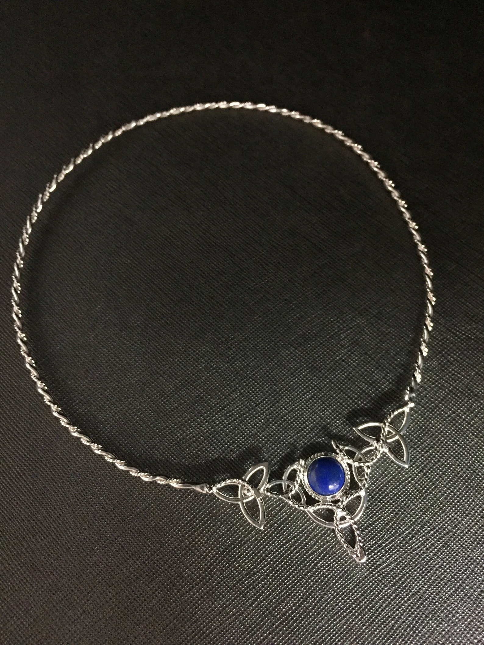 Celtic Neck Ring, Irish Torc Jewelry, Moonstone Amethyst Garnet Neck ...