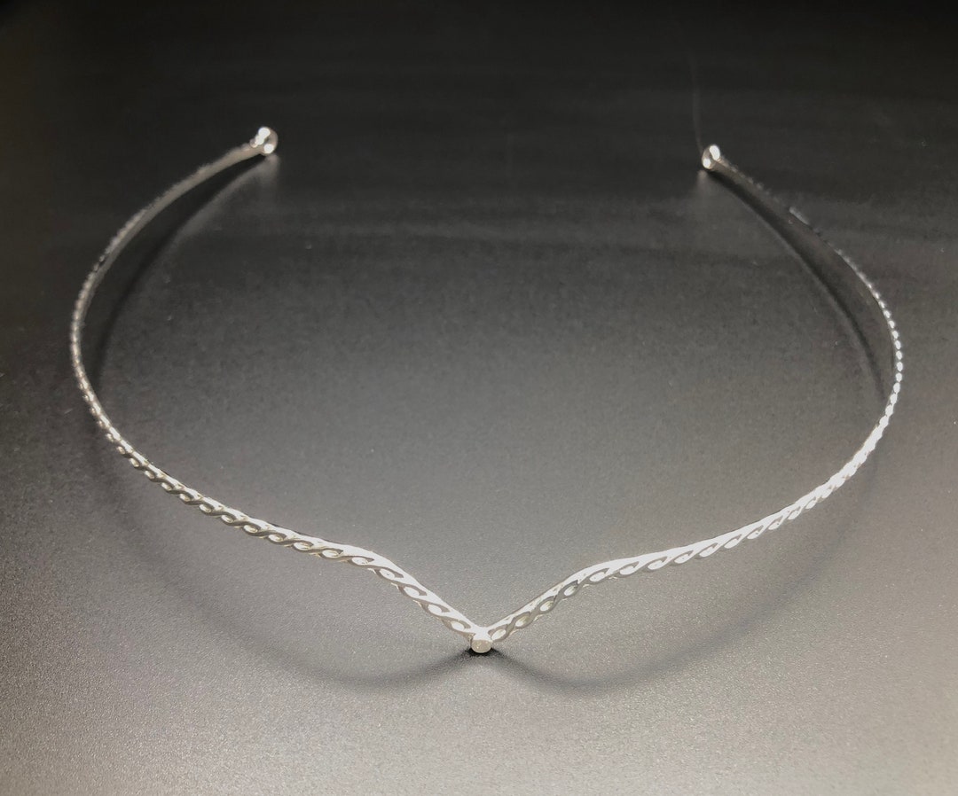 Simple Circlet Tiara in Sterling Silver, Celtic Renaissance Circlet ...