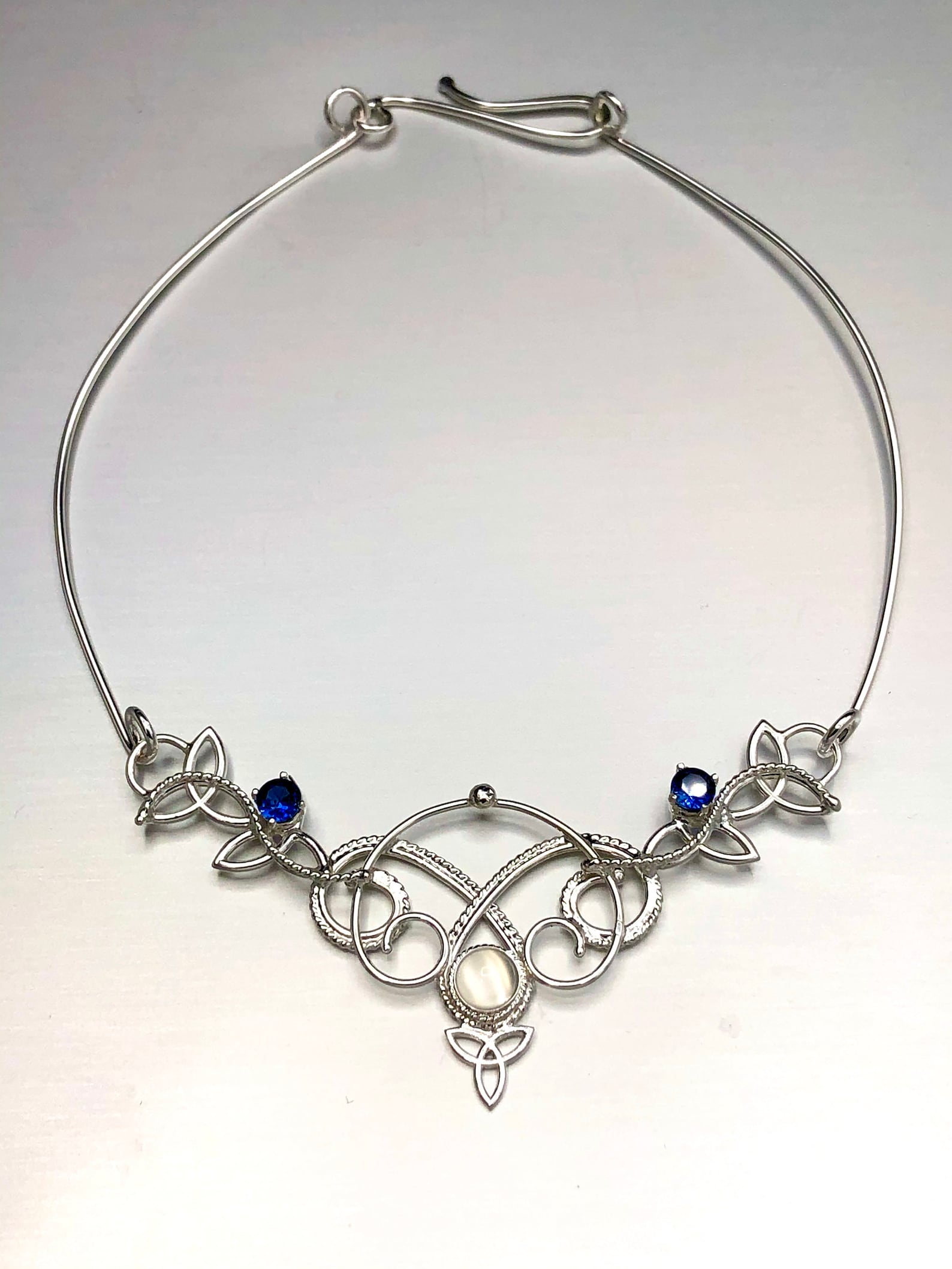 Celtic Knot Neck Ring in Sterling Silver, Artisan Jewelry , Celtic Neck ...