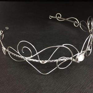 Bohemian Art Nouveau Moonstone Tiara in Sterling Silver - Etsy