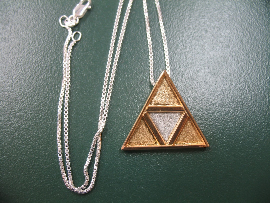 Legend of Zelda Necklace, Hyrule Triangle Pendant Necklace, Triforce ...