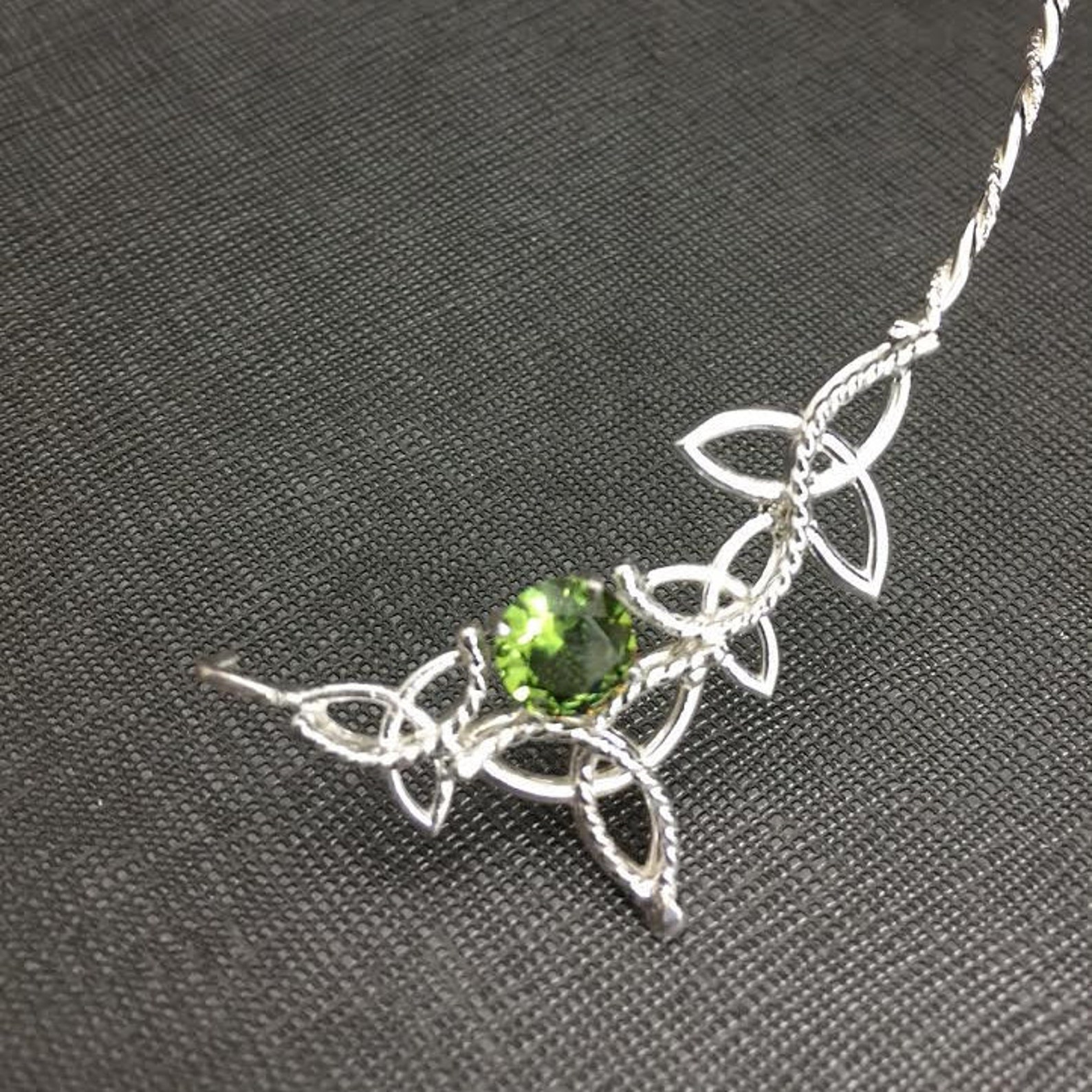 Celtic Knot Gemstone Neck Choker in Sterling Silver Irish - Etsy