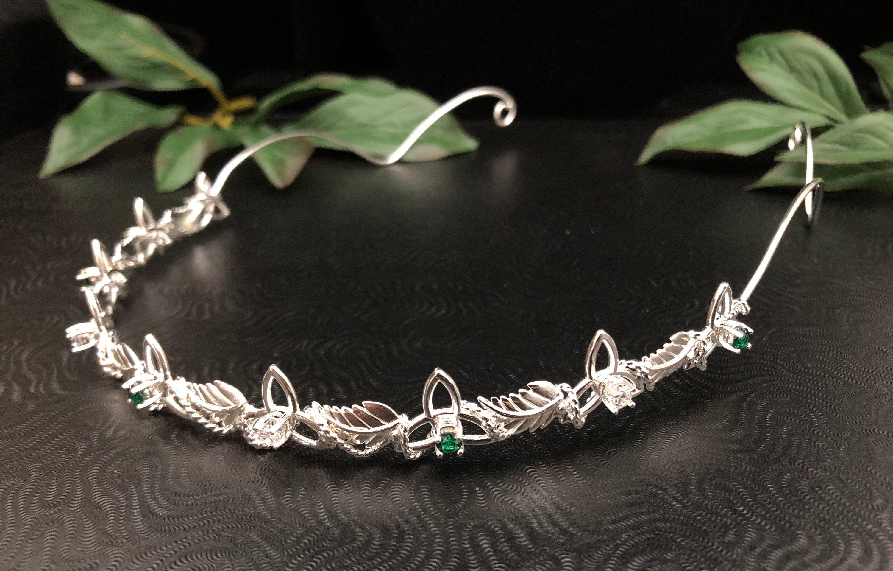 Celtic Inspired Woodland Gemstone Tiara, Artisan Sterling Silver ...