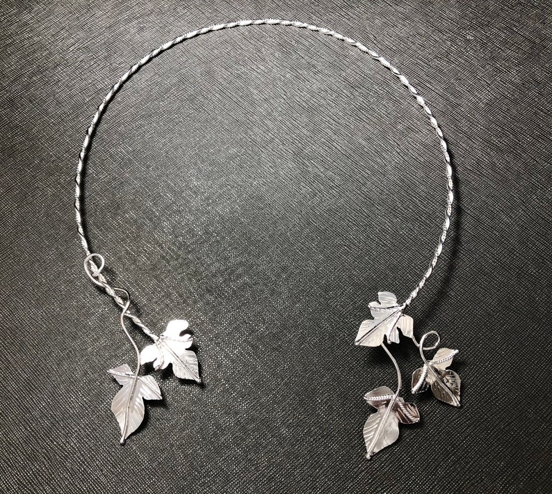 Woodland Leaves Neck Torc Leaf Necklace Torque Jewelry | Etsy
