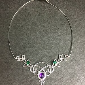 Celtic Knot Neck Ring in Sterling Silver, Artisan Jewelry , Celtic Neck ...