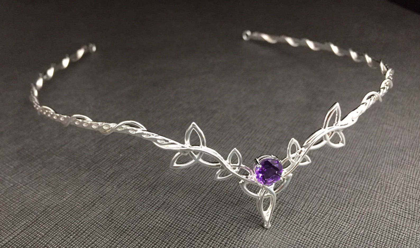 Celtic Knot Gemstone Bridal Tiara in Sterling Silver Irish | Etsy