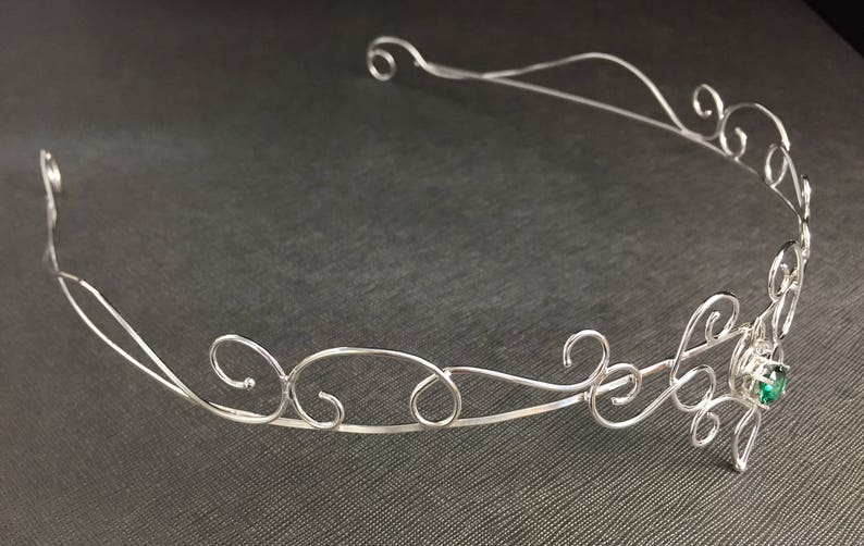 Princess Fantasy Gemstone Tiara in Sterling Silver Wedding - Etsy