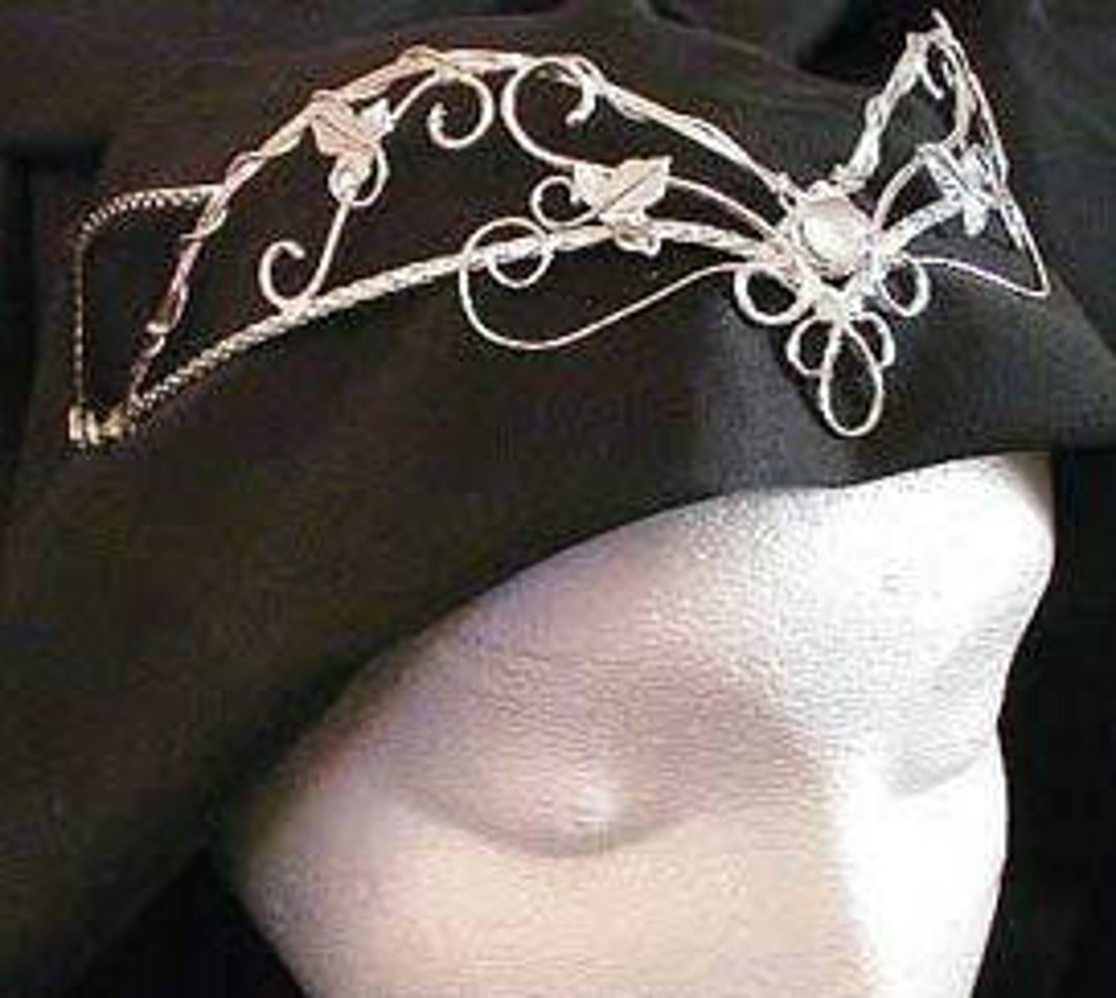 Woodland Elvish Moonstone Crown in Sterling Silver, Fantasy Wedding ...