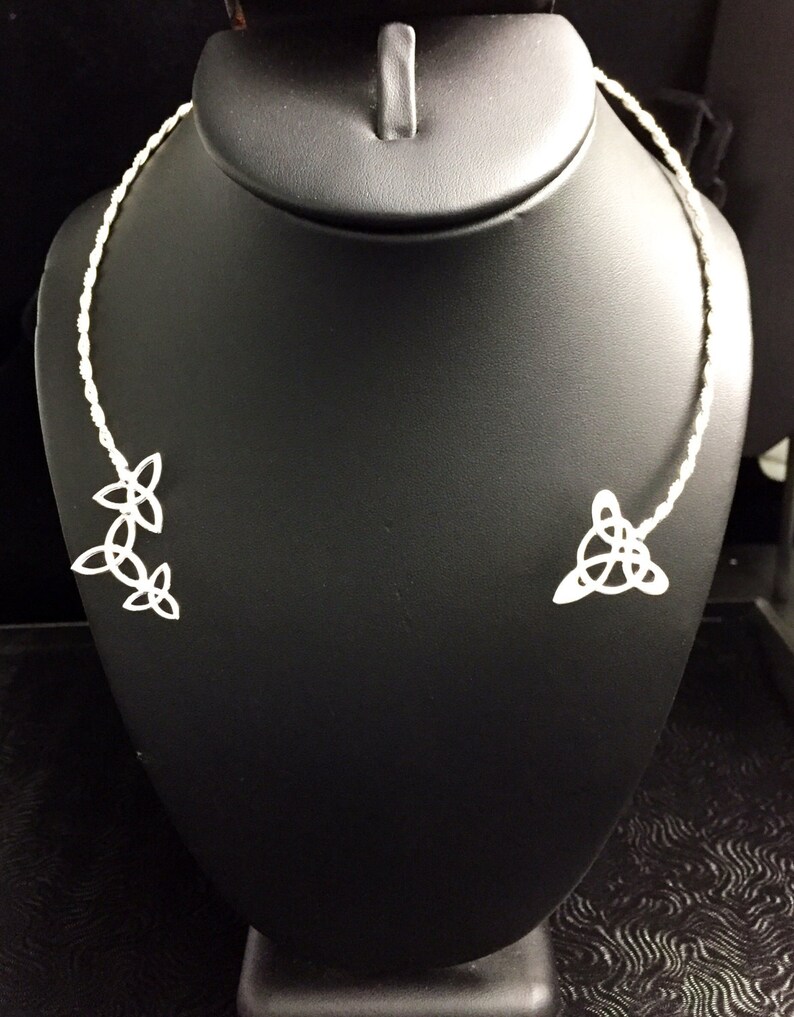Celtic Knot Neck Jewelry in Sterling Silver Irish Neck Torc | Etsy