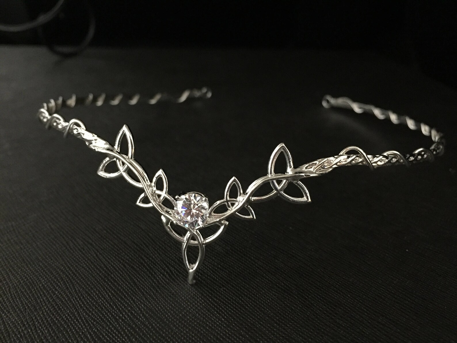 Celtic Knot Gemstone Bridal Tiara in Sterling Silver Irish | Etsy