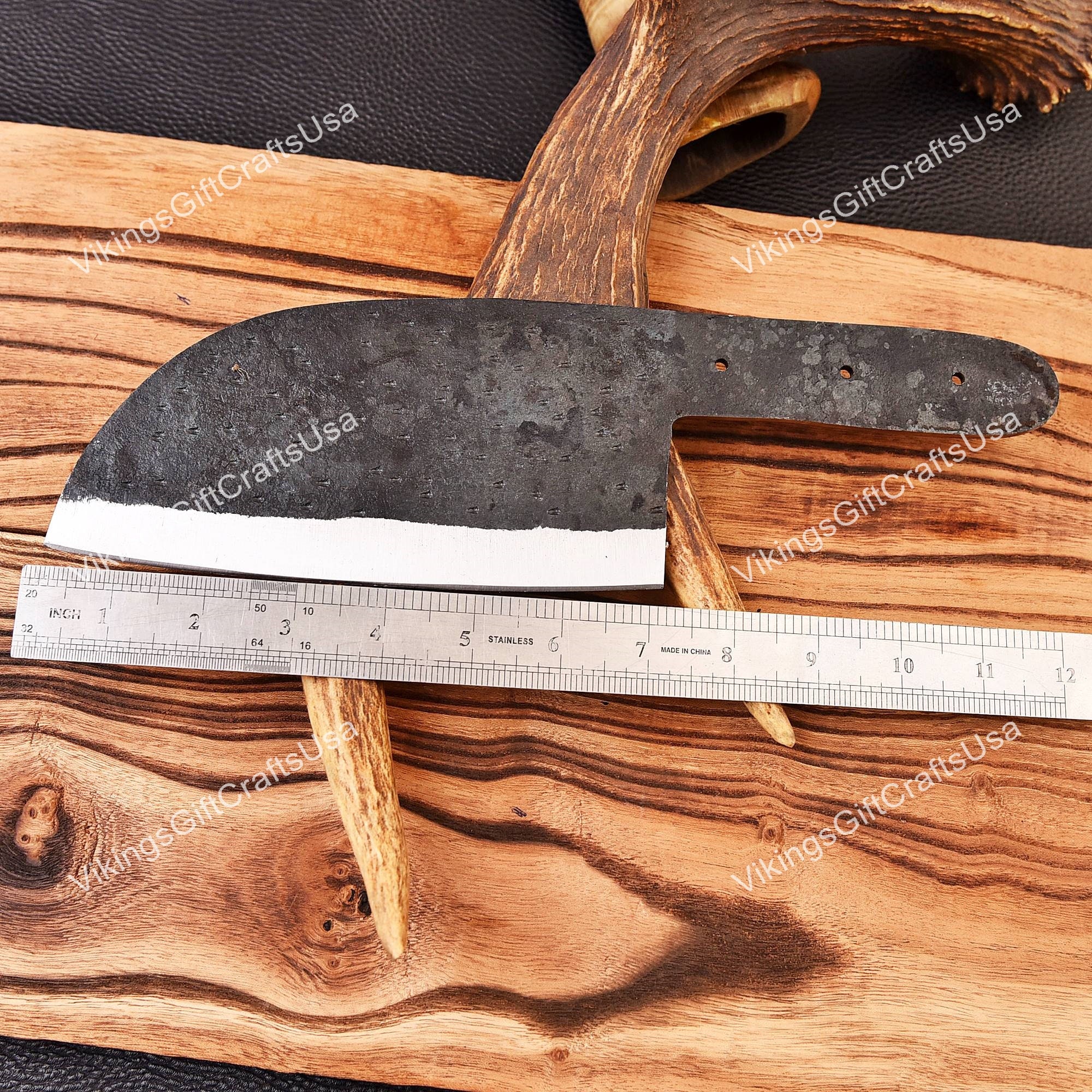 1095 High Carbon Steel Cleaver Chef Knife Blank Blade, Handmade Chef ...