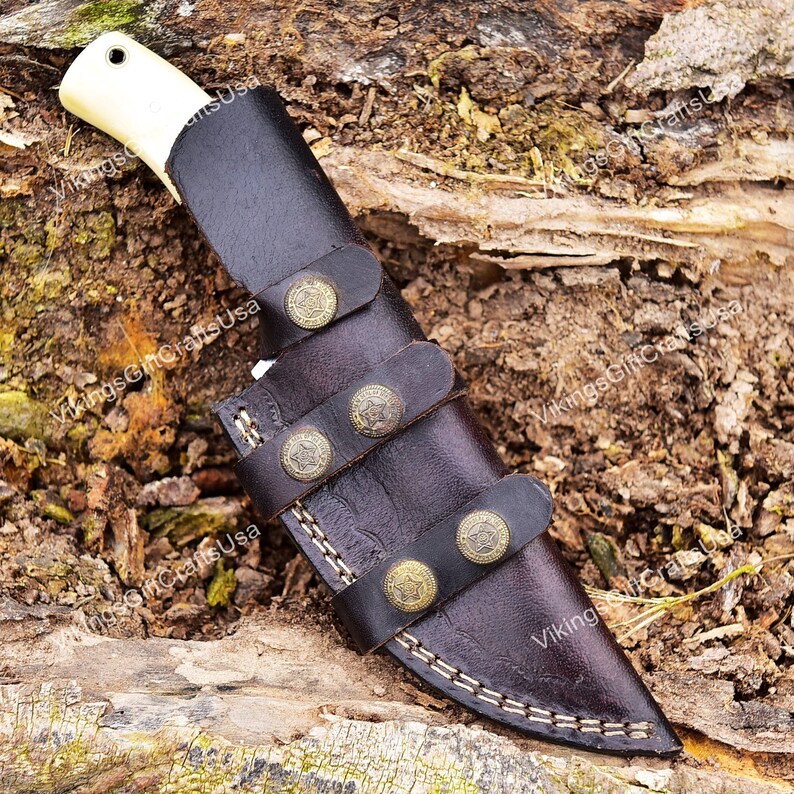 Custom Handmade Damasus Steel Knife With Camel Bone Handle, Knives With ...