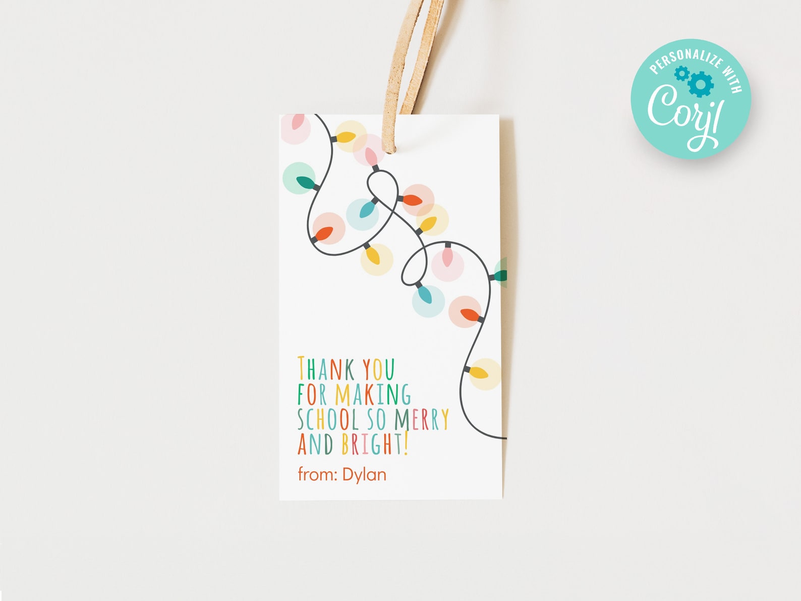 Printable Christmas Gift Tag | Teacher Christmas Gift Tags | Editable ...