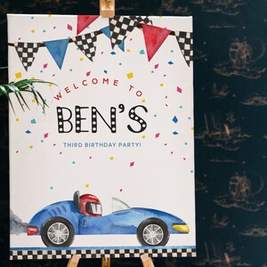 Editable Race Car Birthday Favor Tag (instant Download) - Etsy