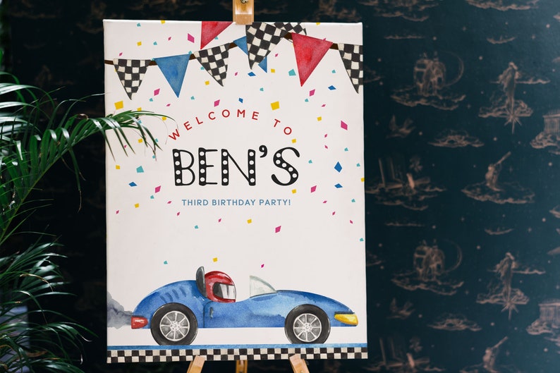 Editable Race Car Birthday Favor Tag (instant Download) - Etsy