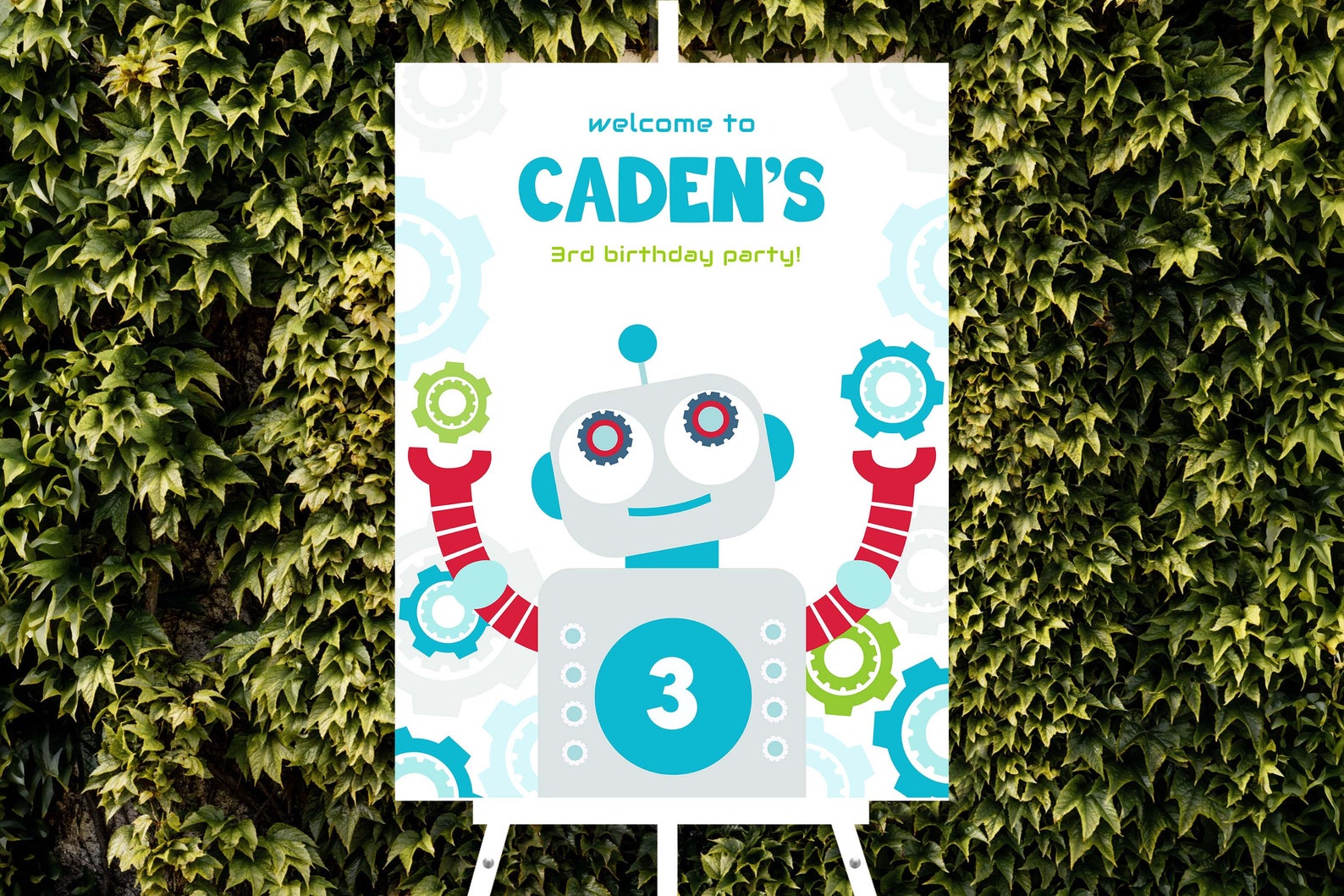 Robot Invitation Template, Robot Invite, Robot Birthday Invitation ...
